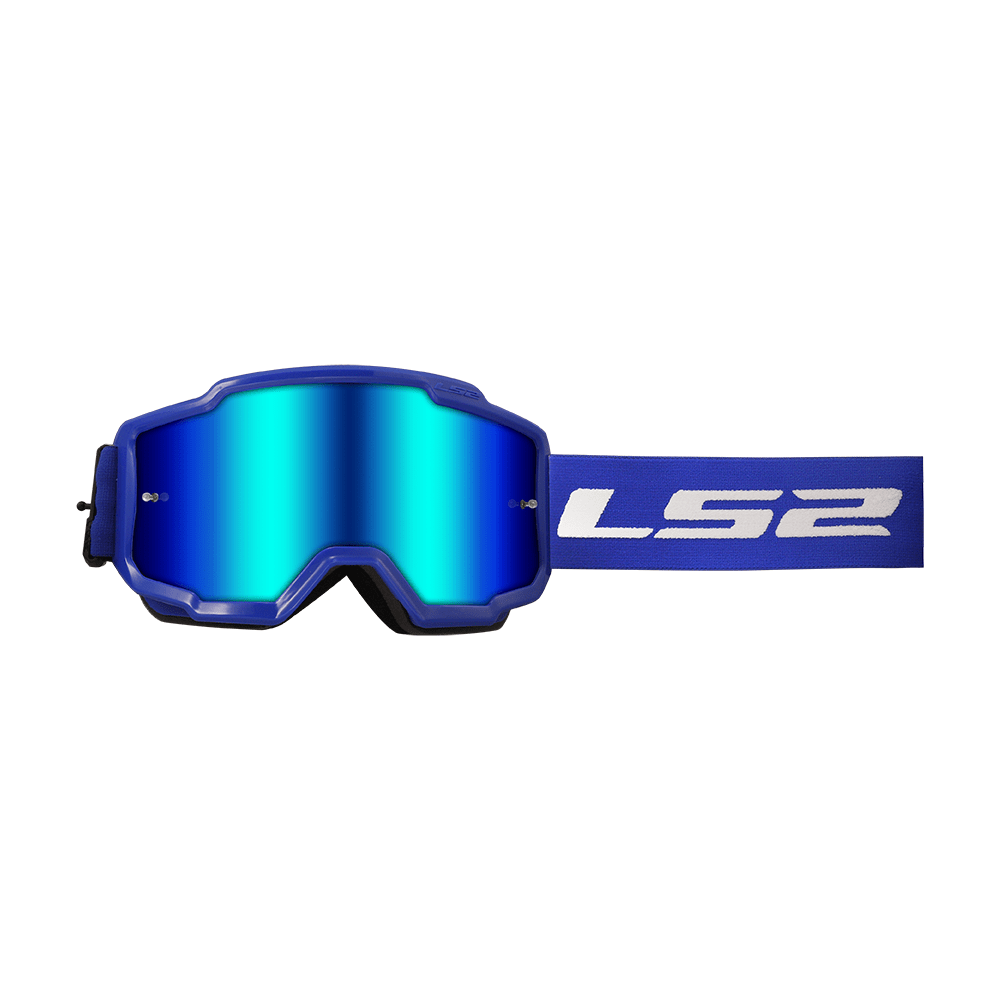 MX brilles LS2 CHARGER blue iridium lēca - MOTOVEIKALS 21