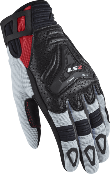 Sieviešu moto cimdi LS2 All Terrain black grey red - MOTOVEIKALS 21